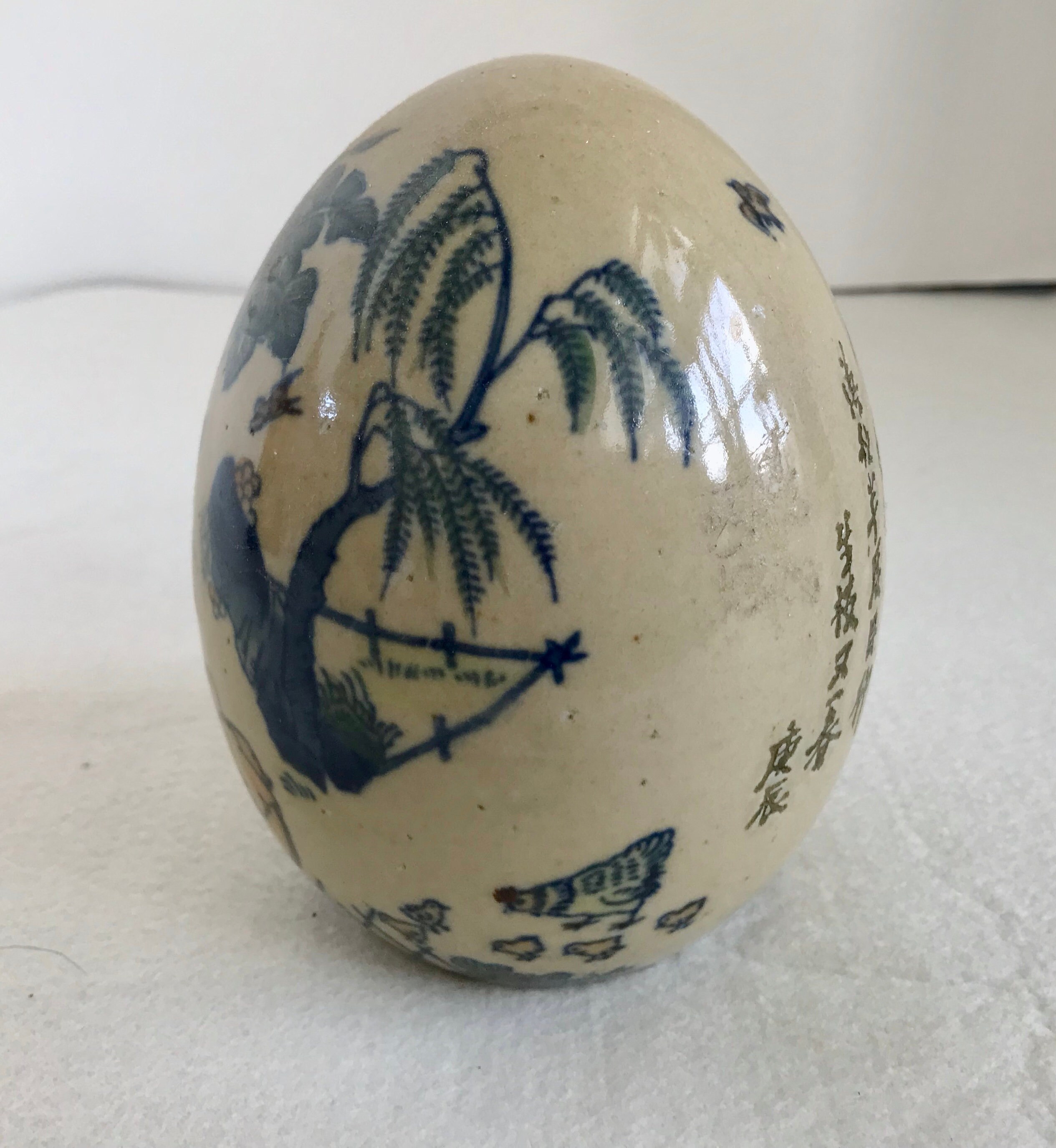 Bombay China 5 1/2 Decorative Egg With Chinese Design | Etsy