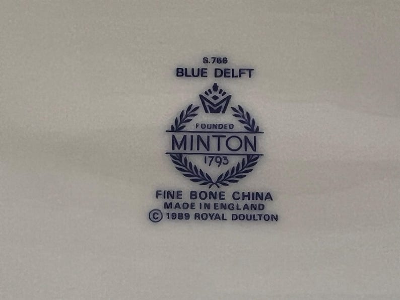 Vintage Minton Blue Delft Bone China 10 1/2” Vegetable Serving Bowl - Etsy