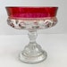 Vintage Indiana Glass Colony Ruby Red Thumbprint 7 1/2 Wedding Bowl ...