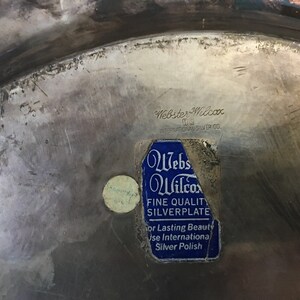 Vintage Webster Wilcox International Silver 15" Round Silverplate Tray ...
