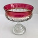 Vintage Indiana Glass Colony Ruby Red Thumbprint 7 1/2 Wedding Bowl ...