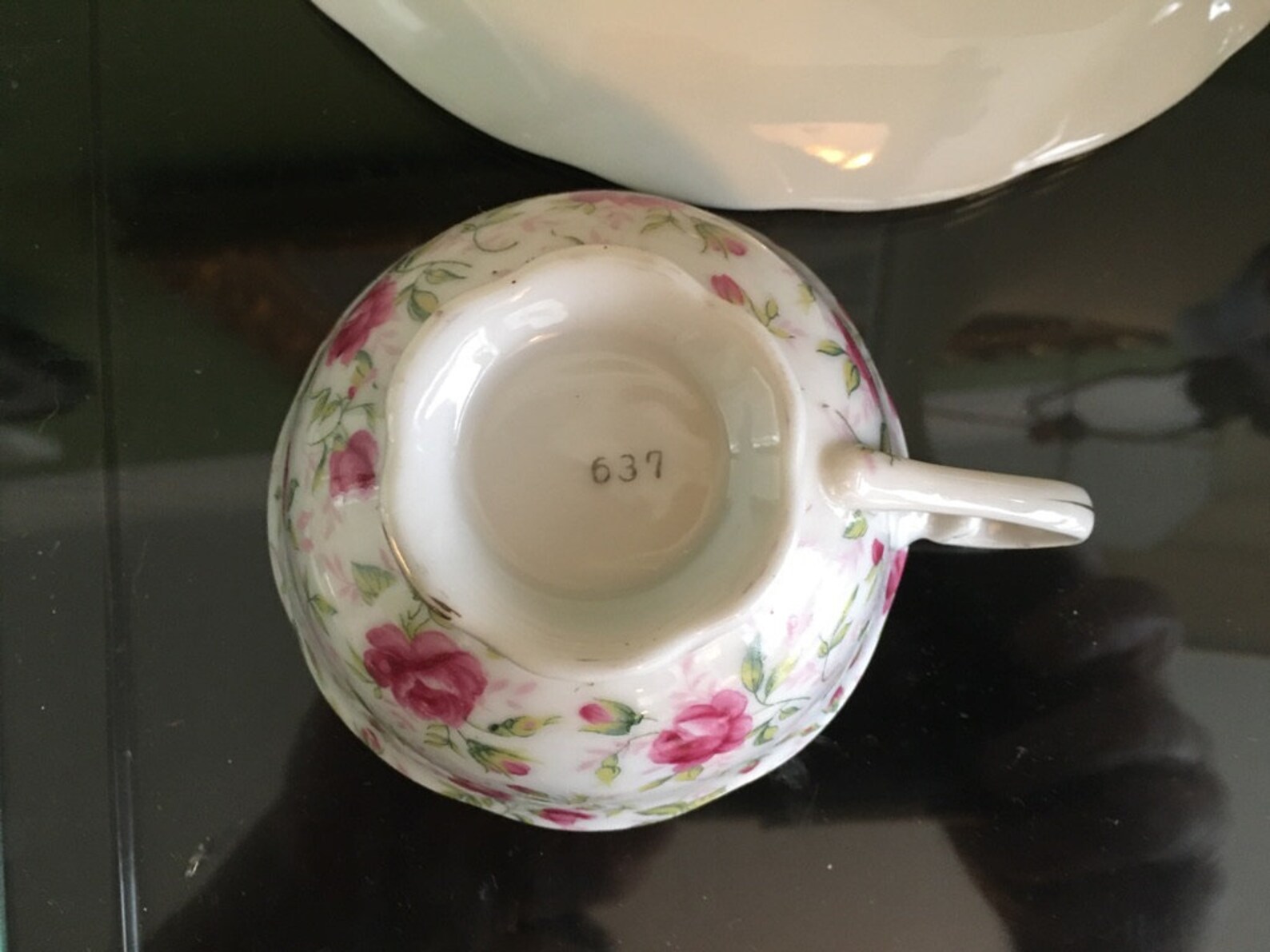 Vintage Lefton Rose Chintz Hand Painted China Snack Plate With - Etsy