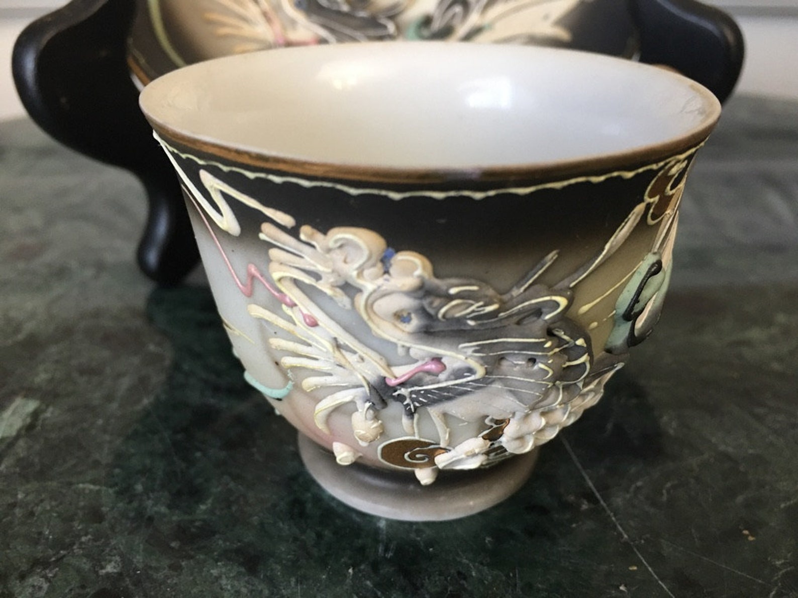 Vintage 1950s Dragon Ware 1955 Kutani Moriage Geisha - Etsy