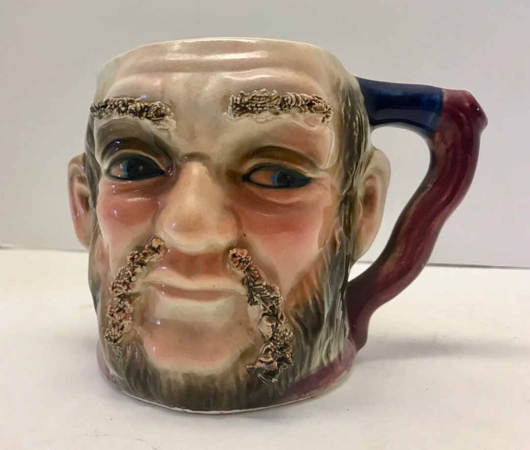 Toby Mug 4 3/4" Toby Sideways Looking Man Mug With Raised Bushy ...