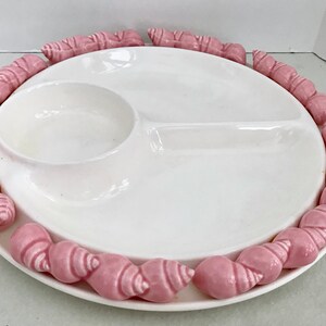 Shafford Original Japan Pink Seashell 12 1/2" Chip-n-dip Platter - Etsy