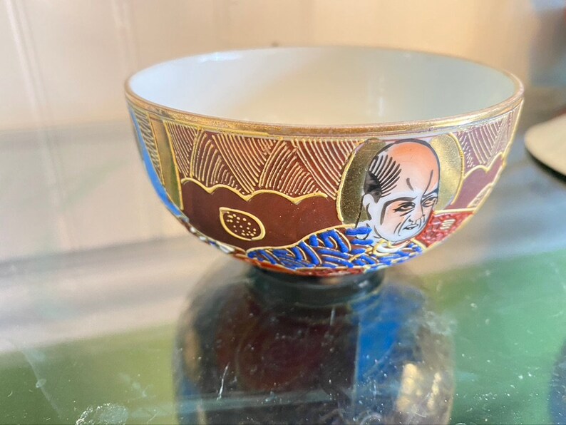 Japanese Geisha Lithophane Kutani Moriage Brown Immortals Tea - Etsy