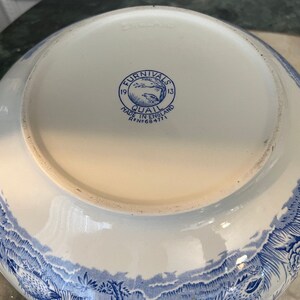 Antique Furnivals Quail English Blue White 12" Wide With Handles Tureen ...