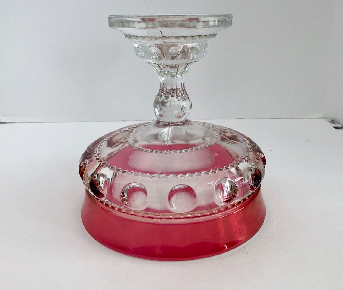 Vintage Indiana Glass Colony Ruby Red Thumbprint 7 1/2 | Etsy