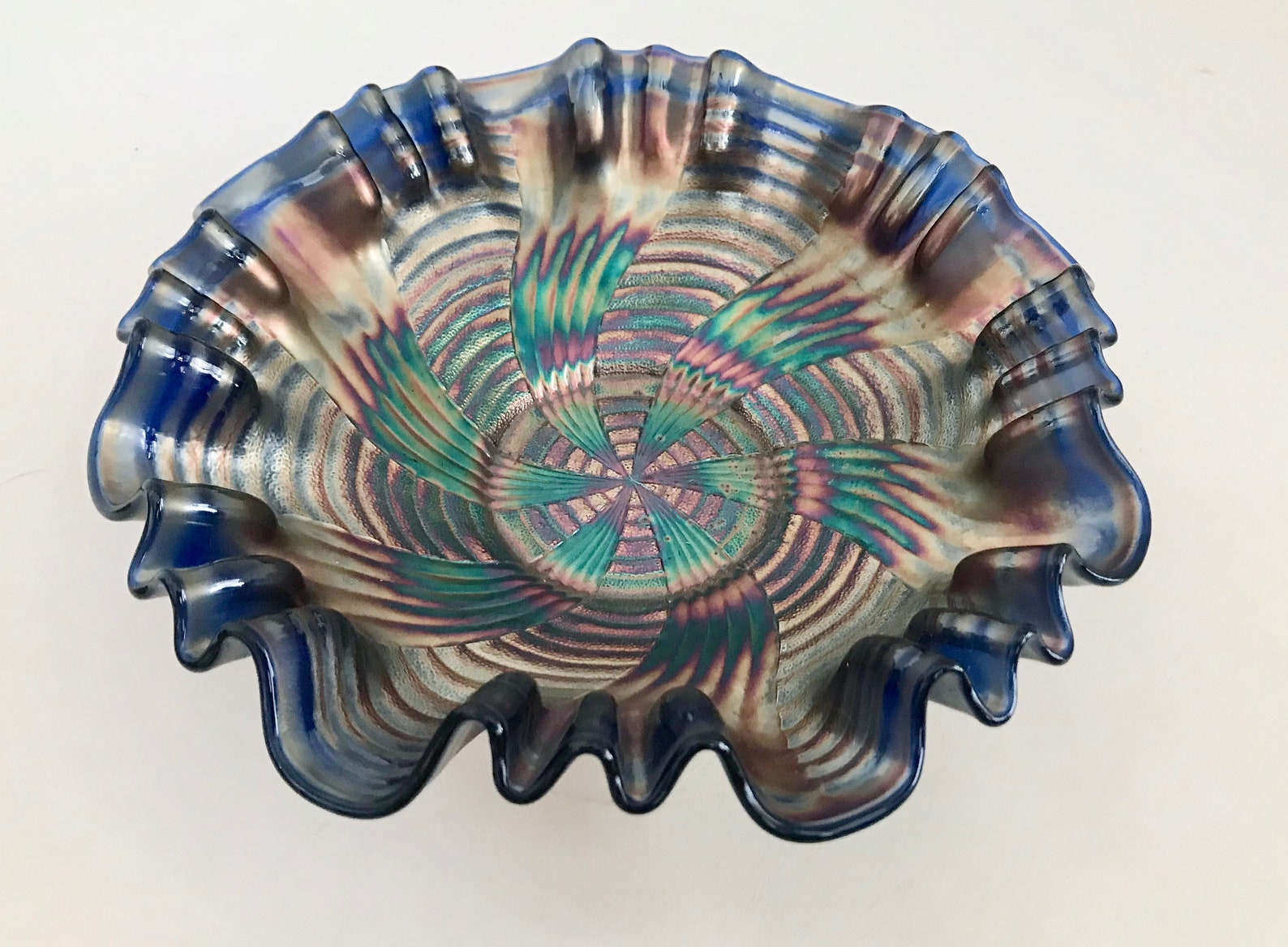 Antique 9 Fenton Amethyst Blue Carnival Glass 3 in 1 - Etsy