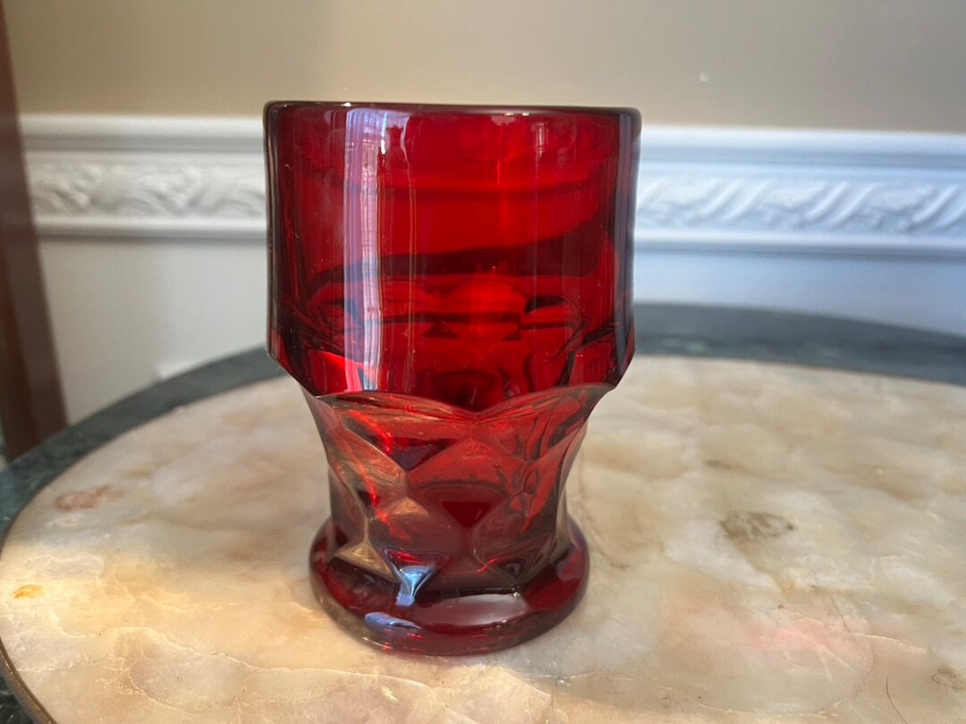 Viking Georgian Ruby Red 10 Oz Water Glass - Etsy
