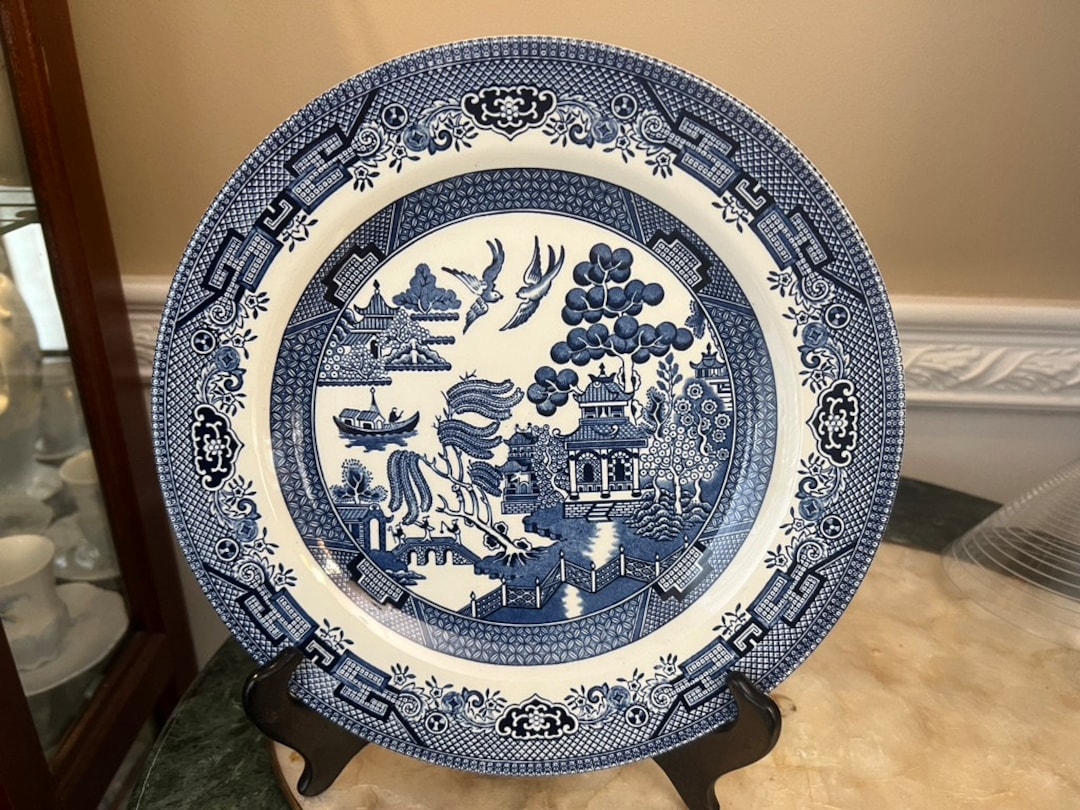 Vintage Churchill Lion Blue Willow Ware 10 1/4" Dinner Plate - Etsy