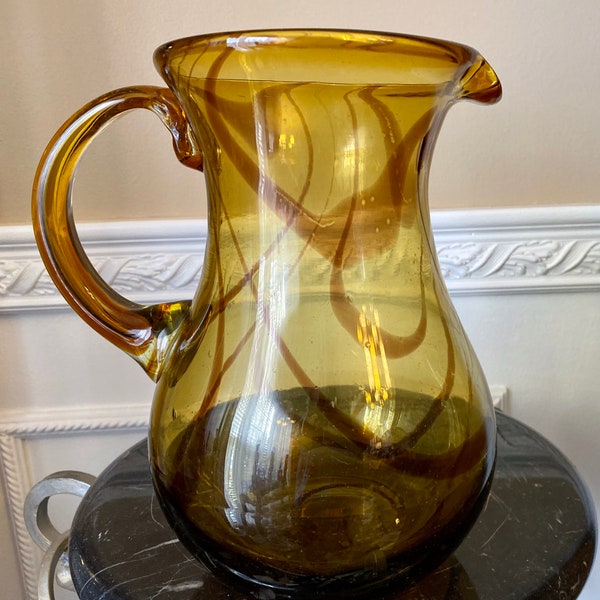 Amber Hand Blown - Etsy