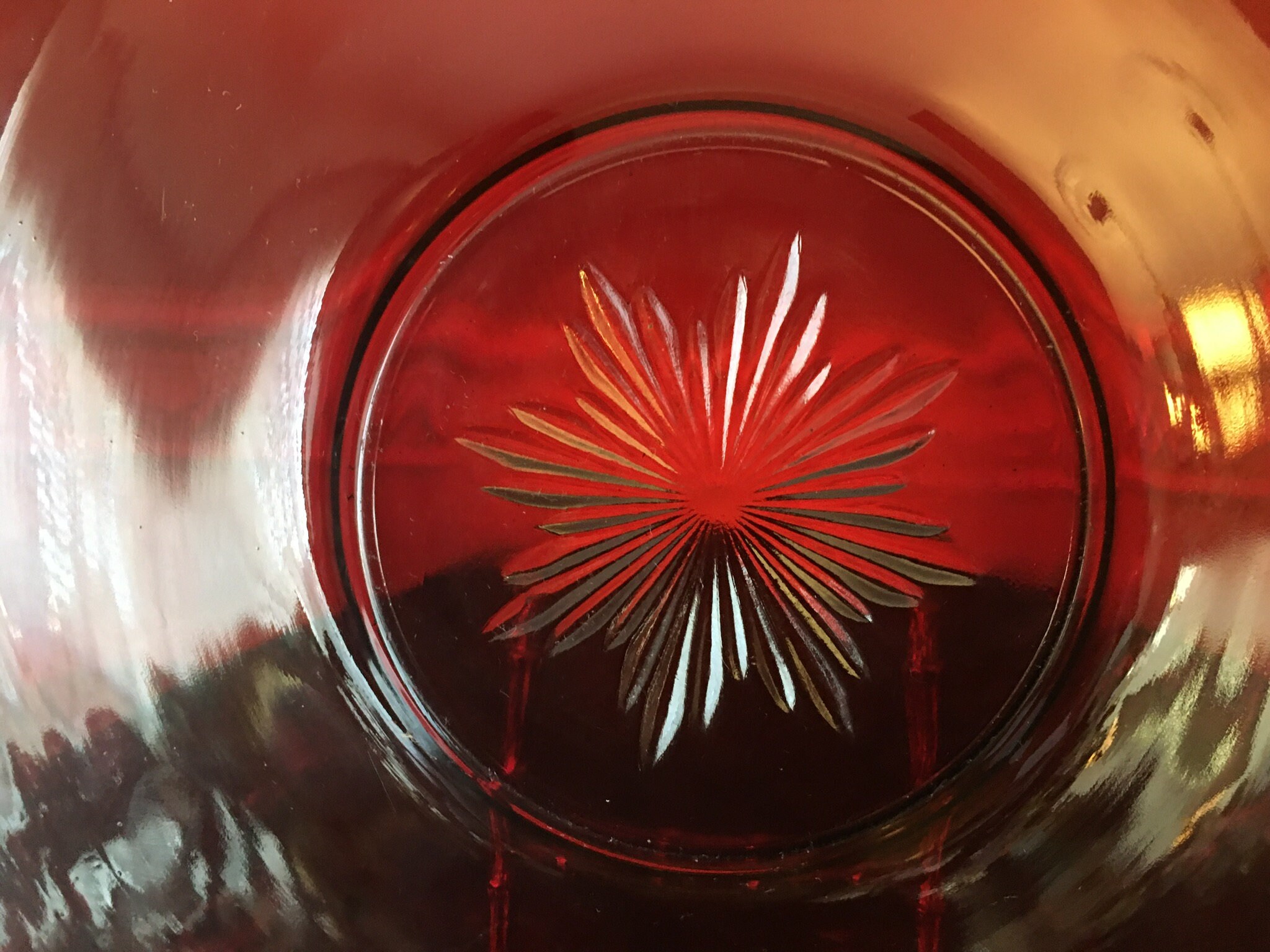 Vintage Ruby Red 13" Pedestal Cake Stand/plate - Etsy