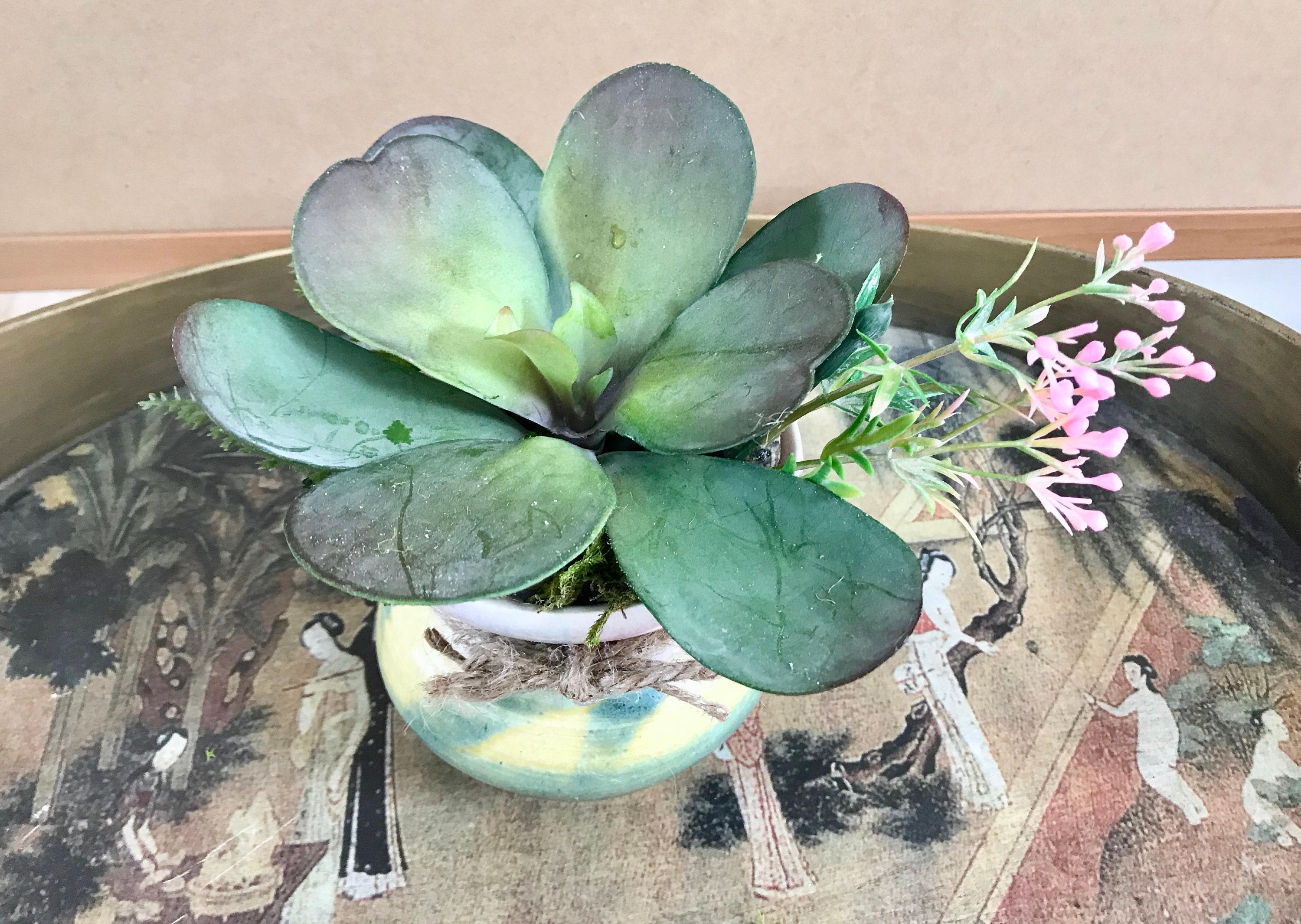 Decorative Planter in A Multi-colored Ceramic Planter With | Etsy