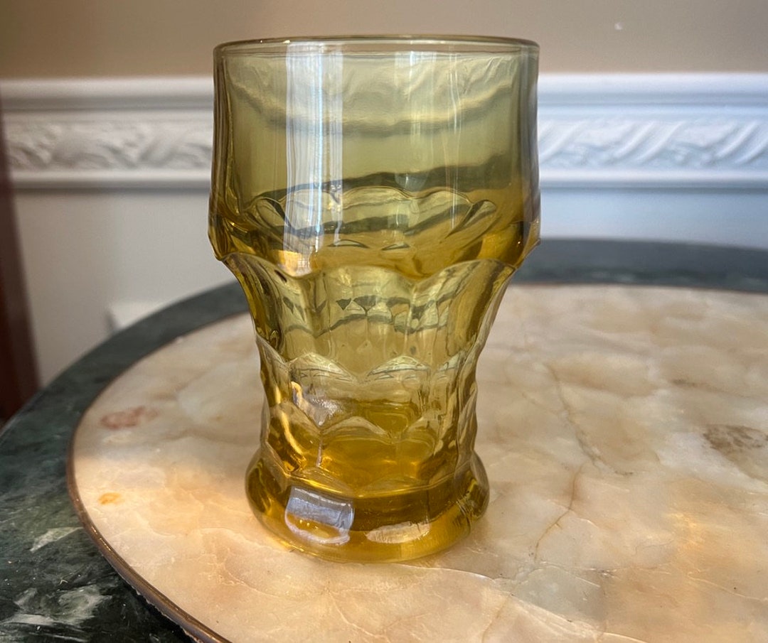 Viking Georgian Amber Yellow 10 Oz Water Goblet - Etsy