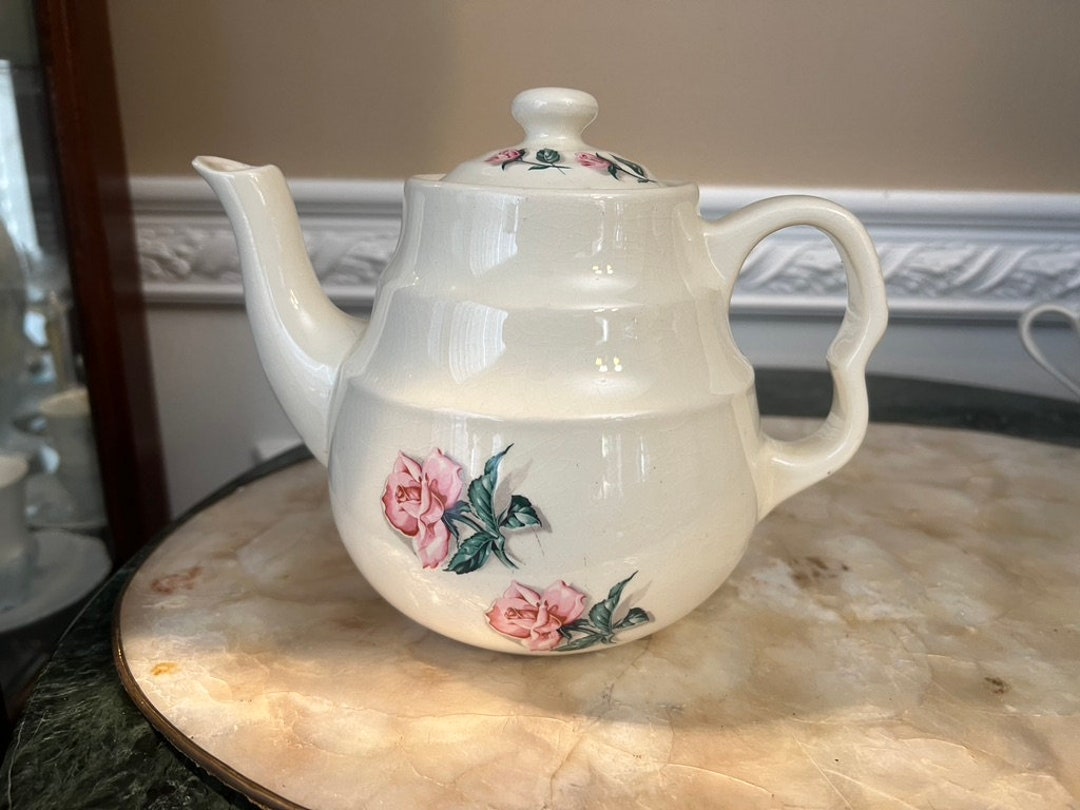Vintage Thermocraft 4 Cup Oven-proof Rose Pattern Ballerina Teapot - Etsy