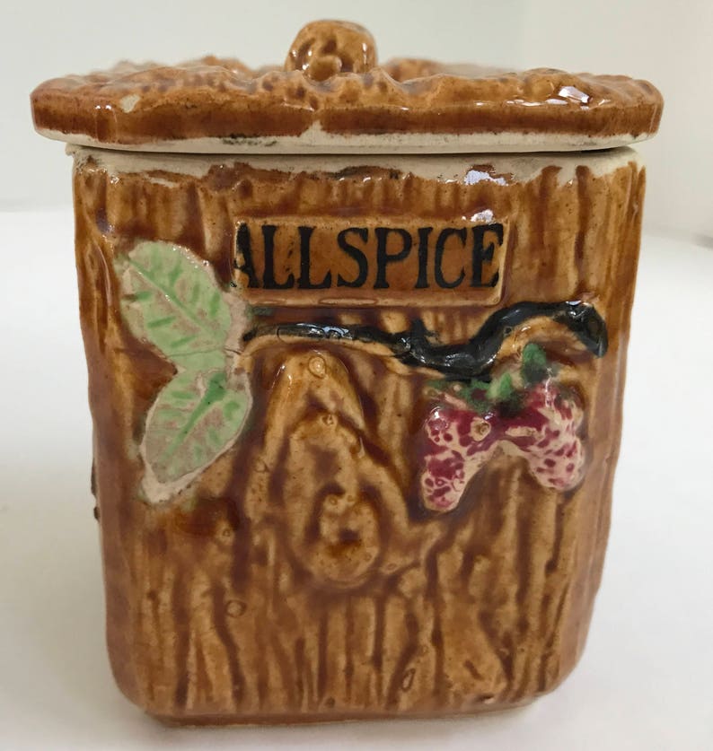 Vintage 7 Piece Ceramic Spice Container Set Made in Japan | Etsy