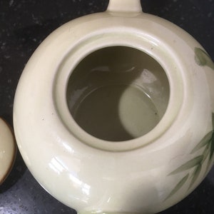 World Market Green Bamboo Tea Set With 3 Cup Teapot & 3 Matching Cups ...
