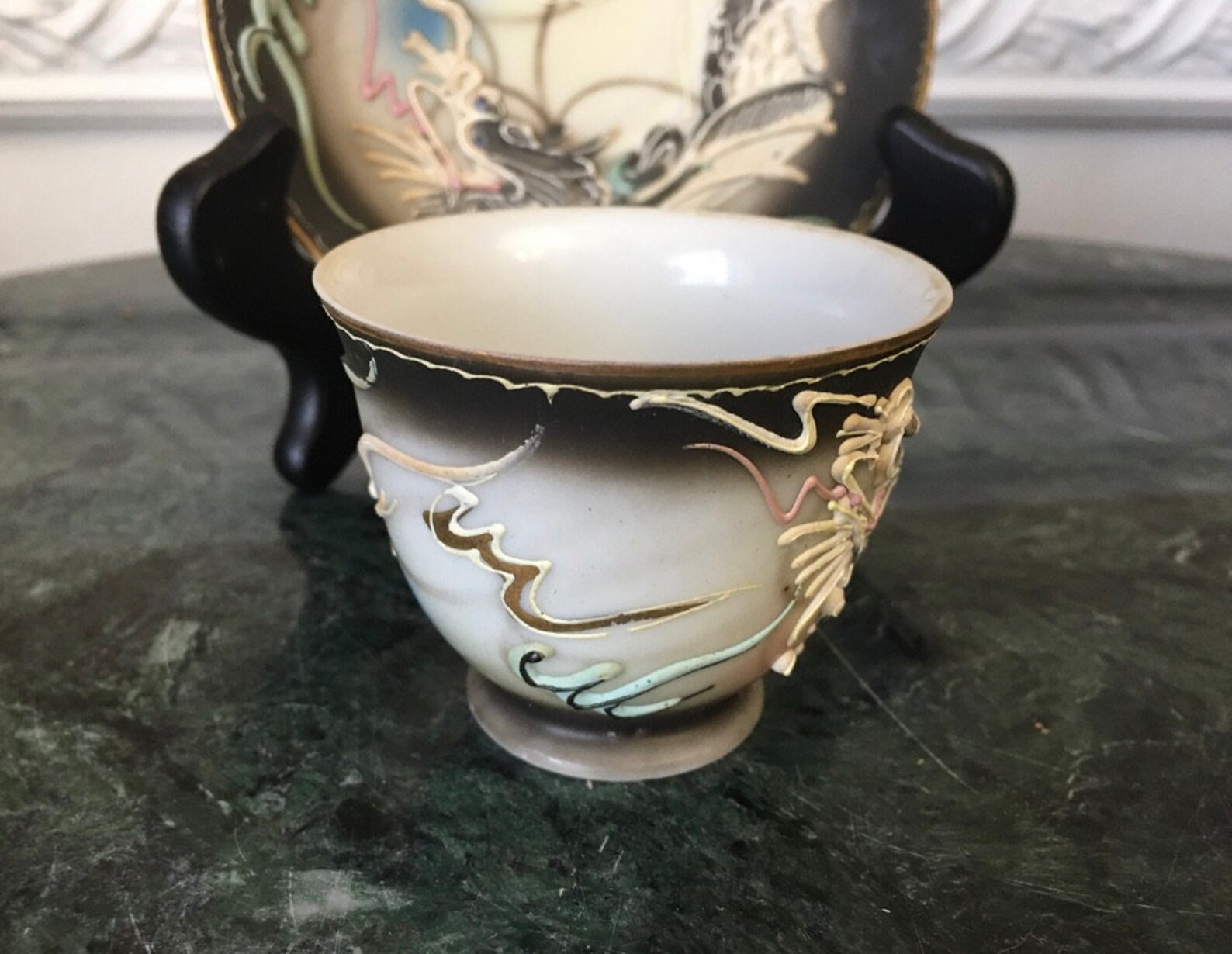 Vintage 1950s Dragon Ware 1955 Kutani Moriage Geisha - Etsy