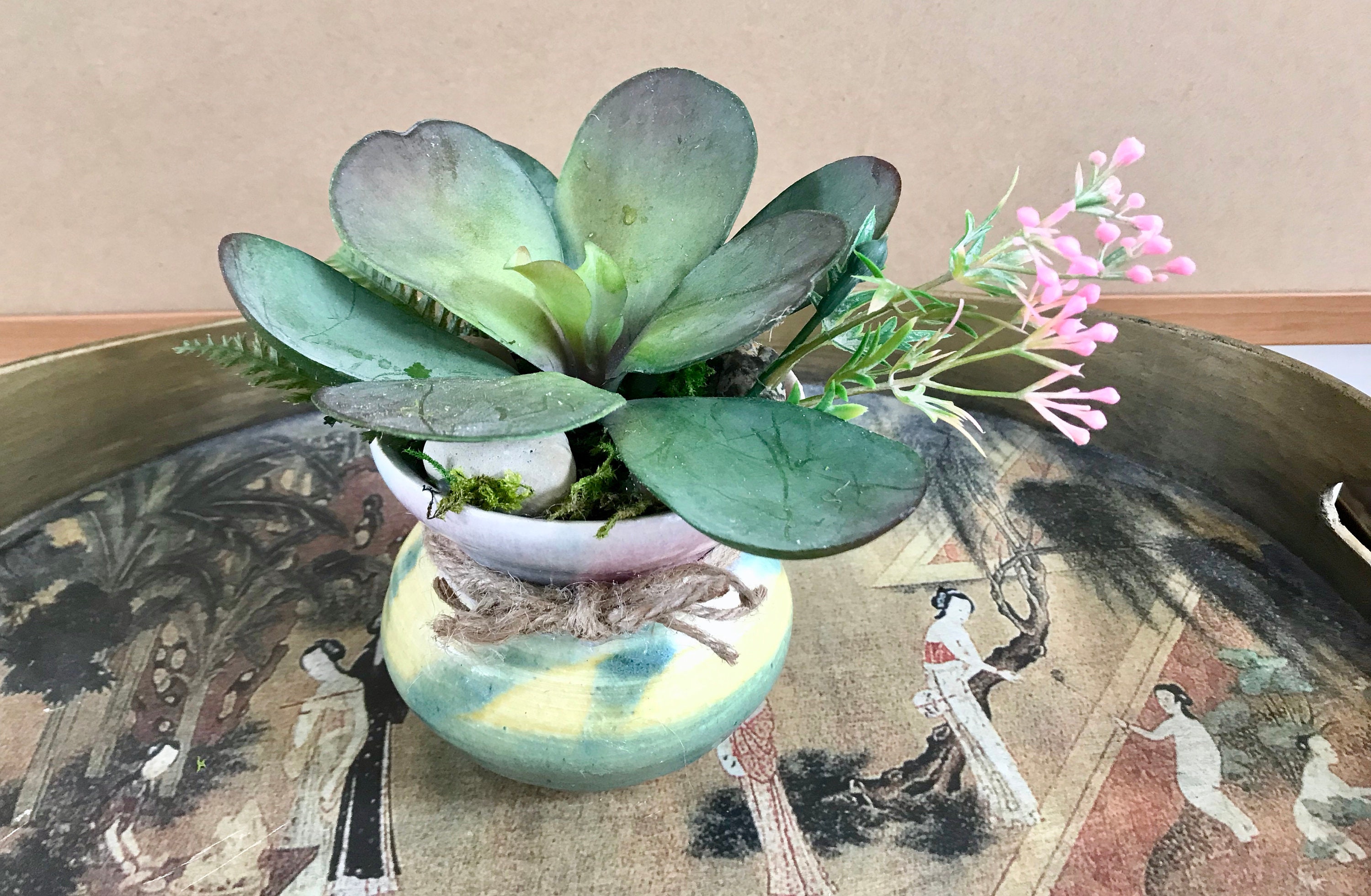 Decorative Planter in A Multi-colored Ceramic Planter With | Etsy