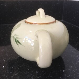 World Market Green Bamboo Tea Set With 3 Cup Teapot & 3 Matching Cups ...