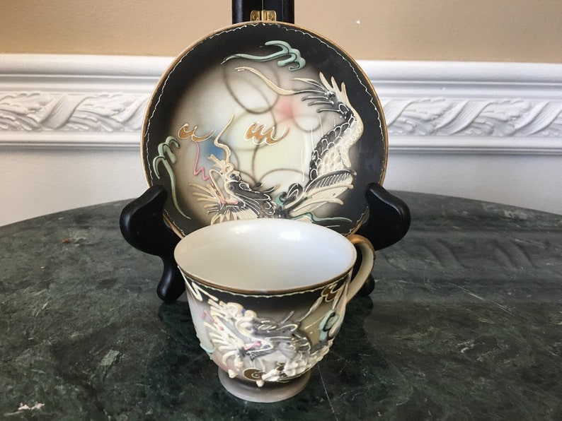 Vintage 1950s Dragon Ware 1955 Kutani Moriage Geisha - Etsy