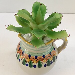 Decorative Green Cactus and Grass Succulents in Light Brown Festive ...