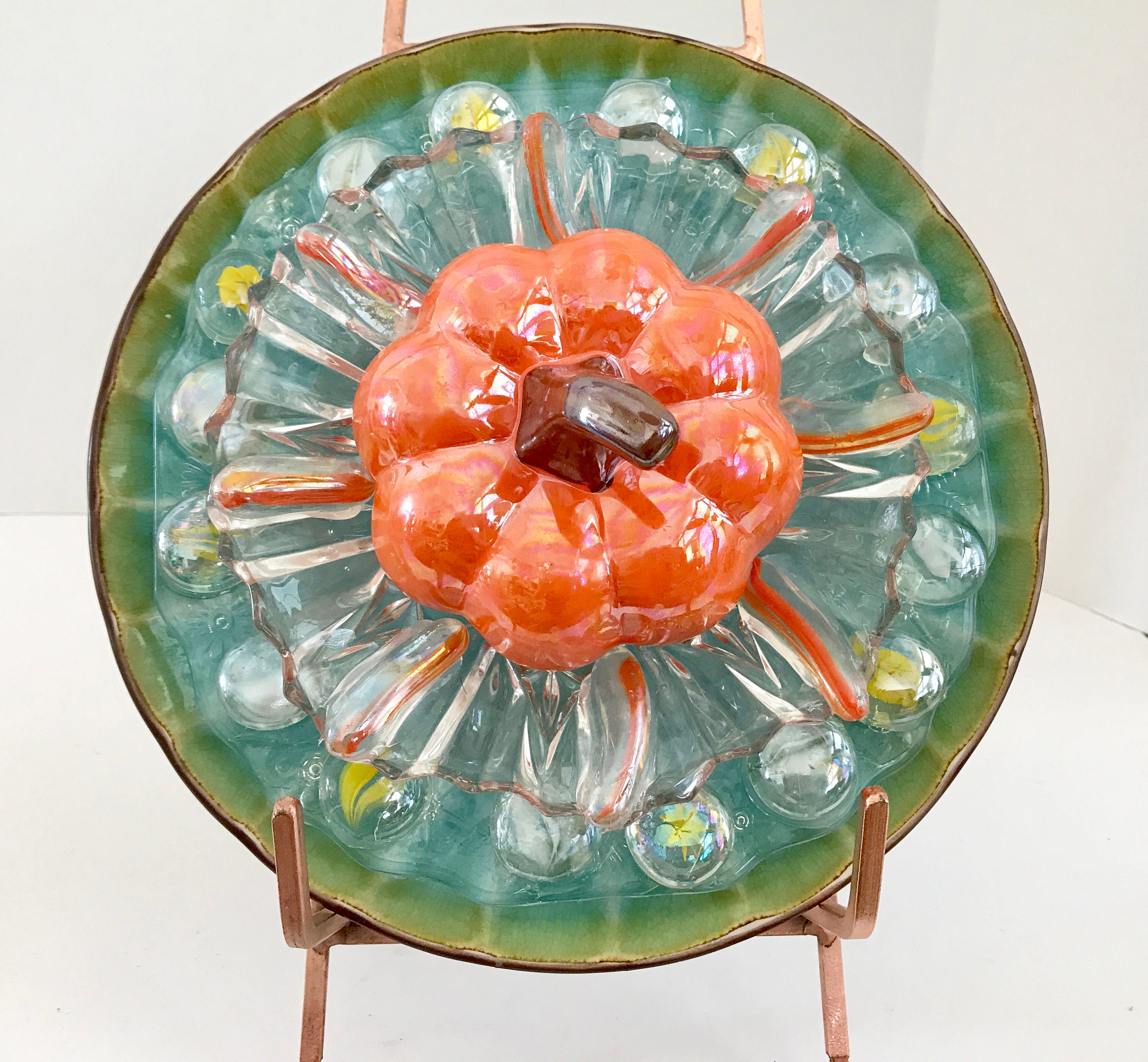 Vintage Repurposed Glass and Ceramic Flower Yard Art With | Etsy