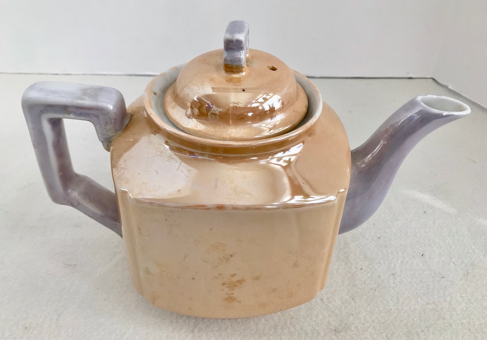 Lusterware Japan Orange and Blue Hand Painted Floral 4 Cup - Etsy