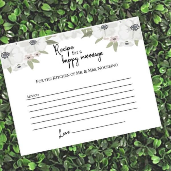 Recipe for Marriage - Etsy