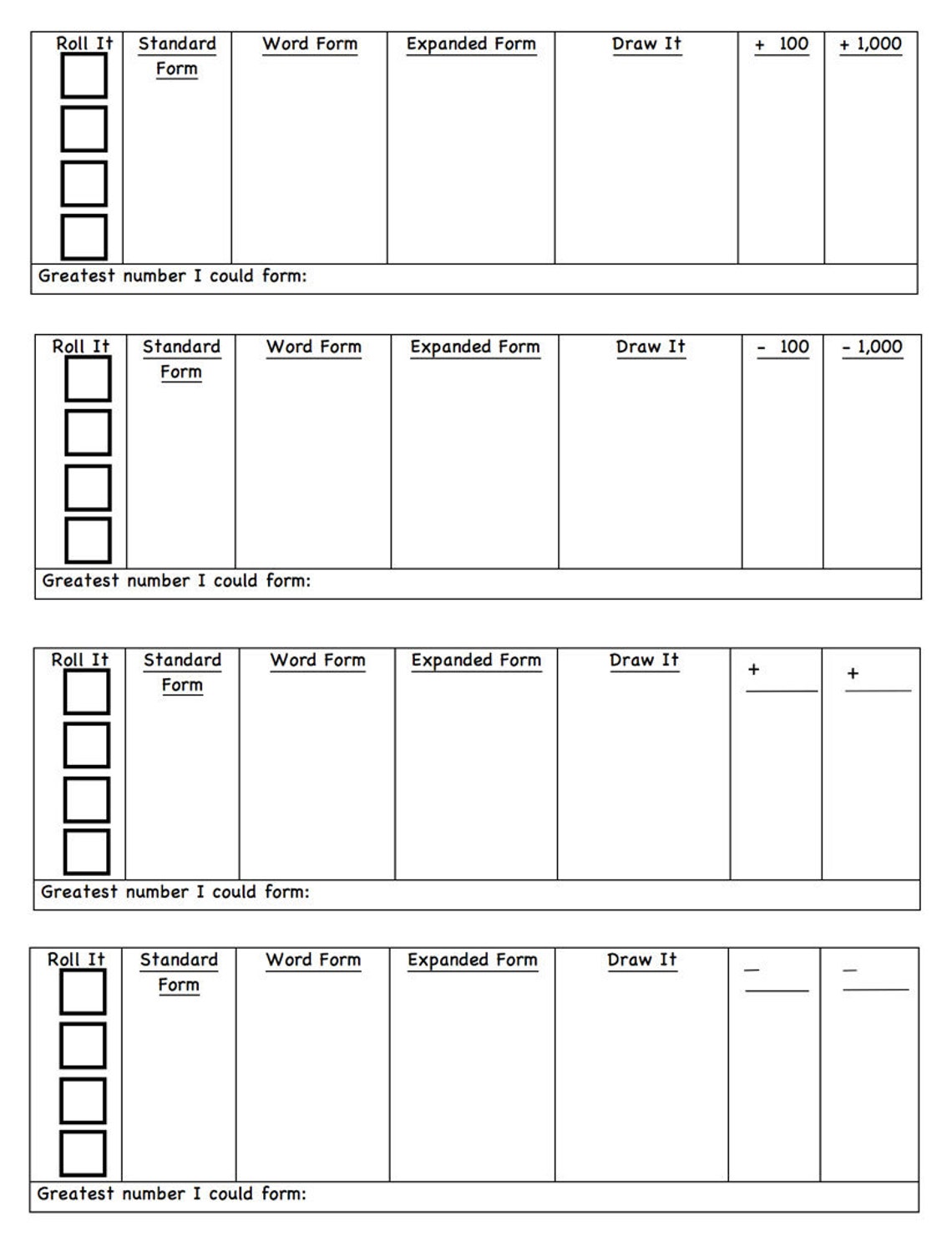 Place Value Ticket Game - Etsy