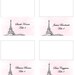 Paris Themed Place Cards - Etsy
