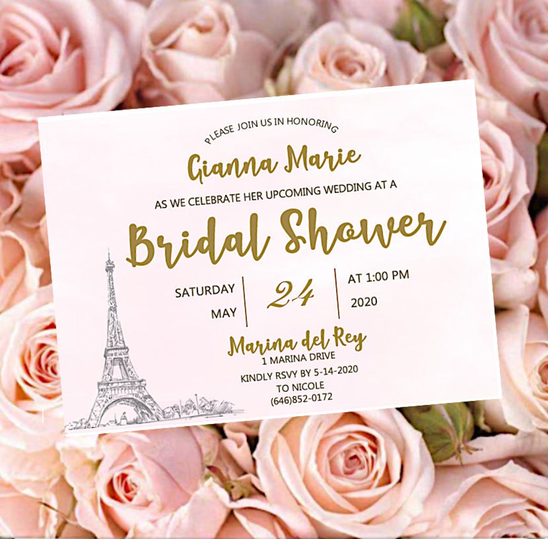 Paris Themed Invitation - Etsy