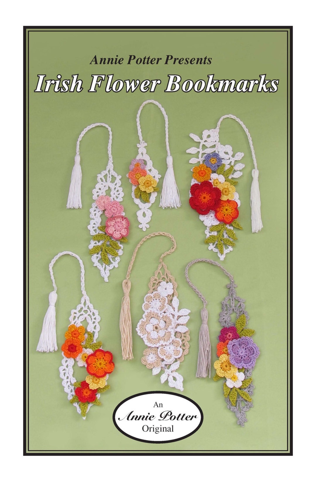 Crochet Bookmarks Pattern, irish Flower Bookmarks, Irish Crochet ...