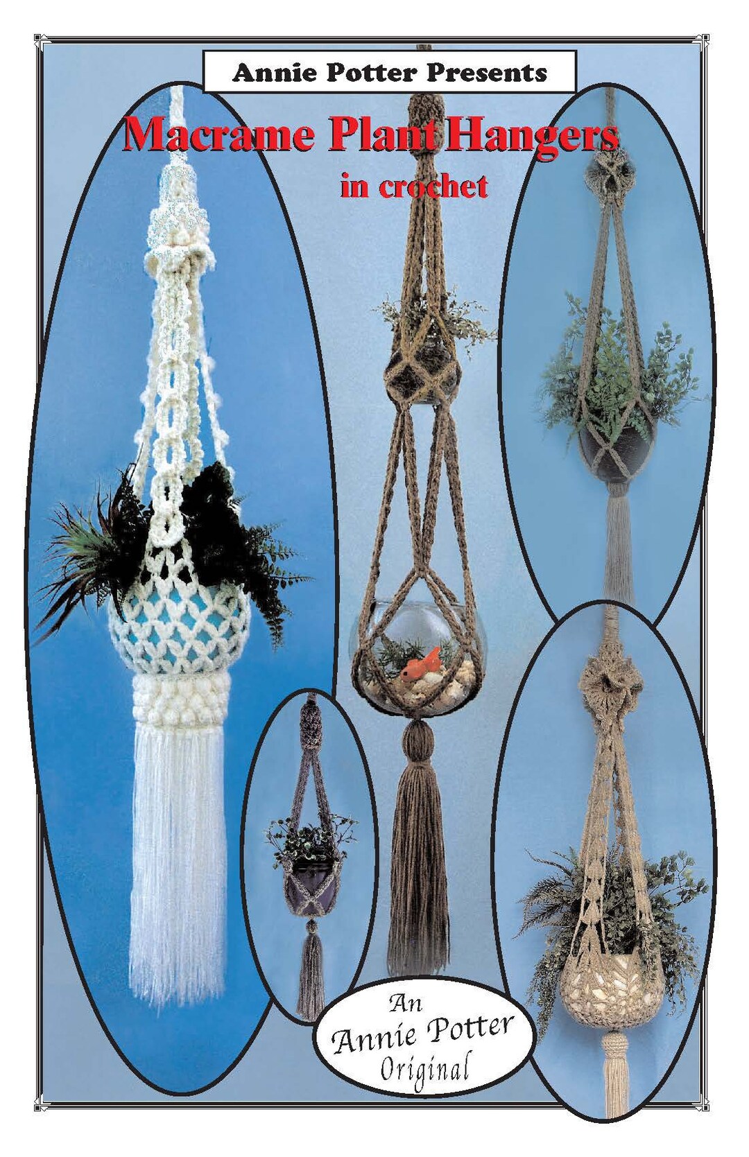 Vintage Inspired Crochet Pattern: Macrame Plant Hangers, 4 Designs to ...