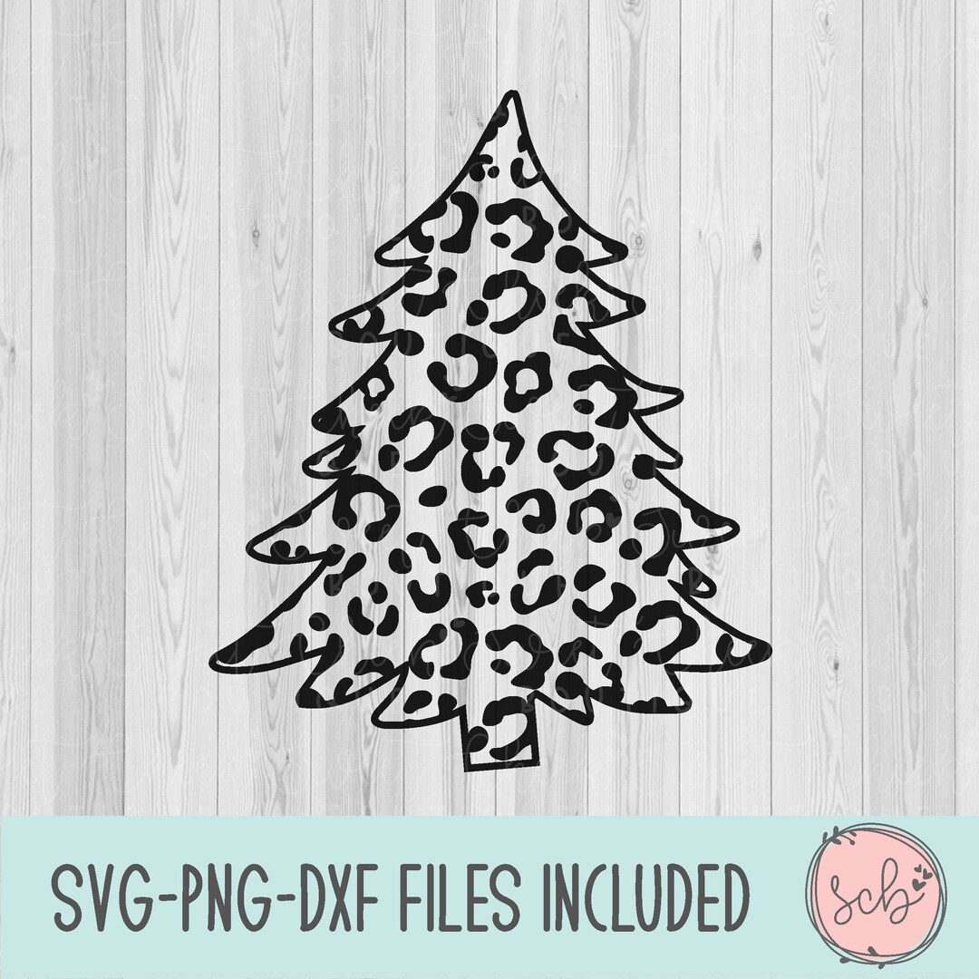 Leopard Christmas Tree Svg, Christmas Svg, Christmas Tree Svg, Tree Svg ...