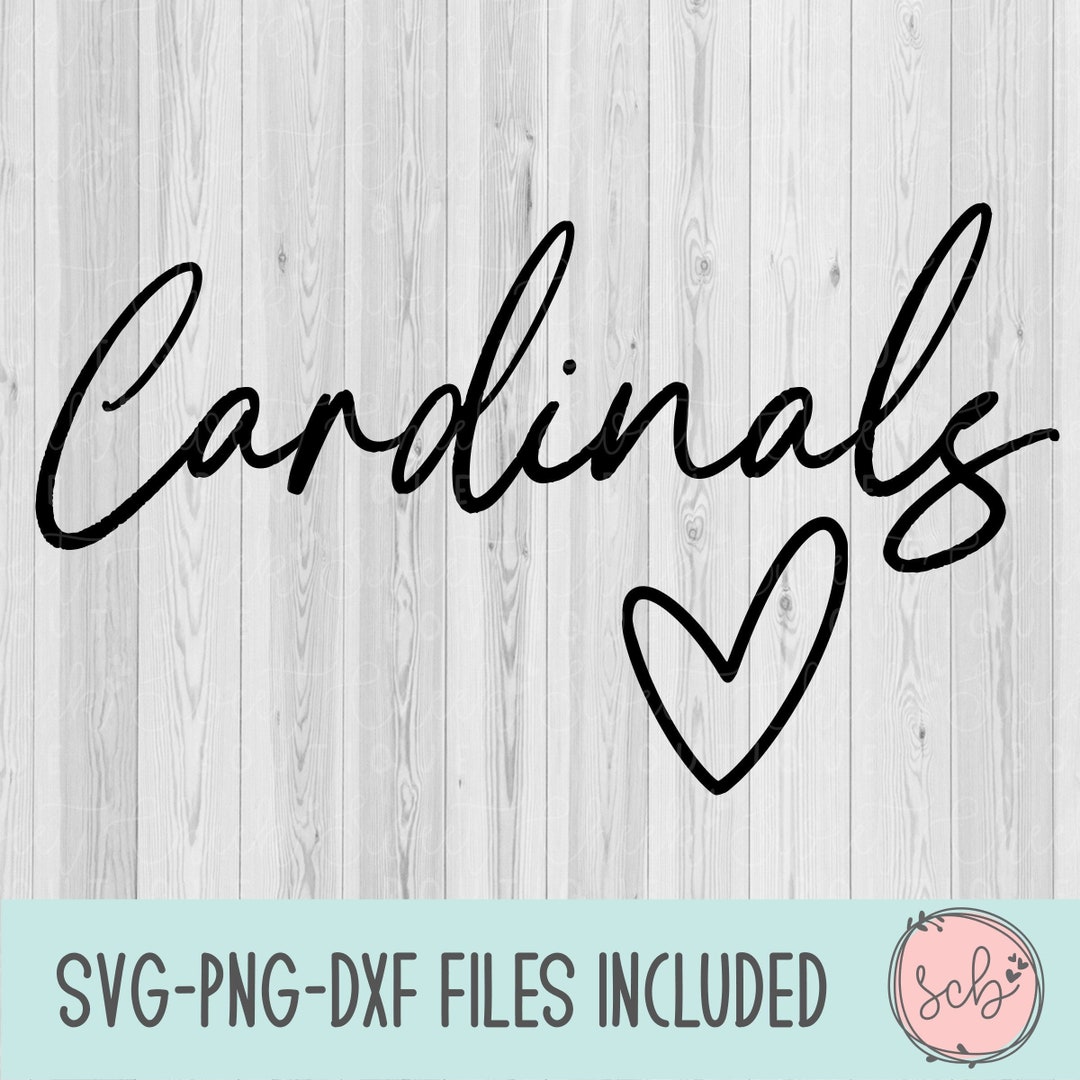 Cardinals Heart Svg, Cardinals Svg, Spirit Wear Svg, Team Wear Svg ...