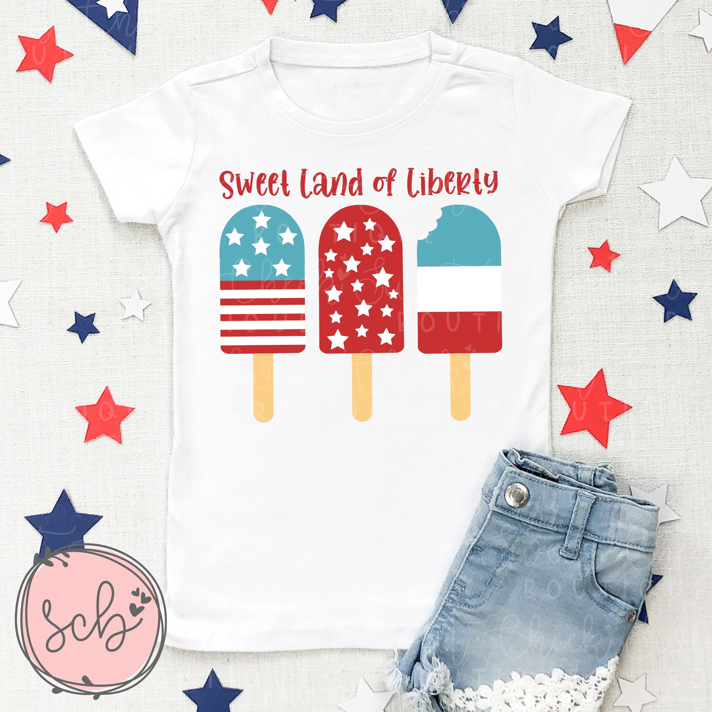 Sweet Land of Liberty Svg, Popsicles Svg, Baby Svg, Kid Svg, Sign Svg ...
