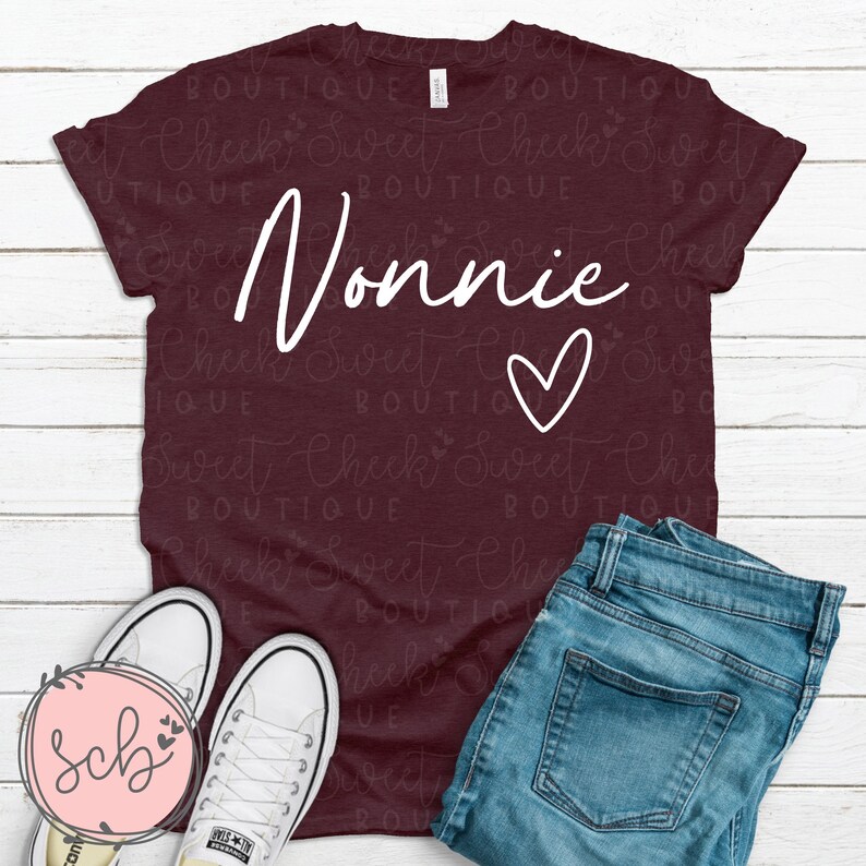 Nonnie Heart Svg, Nonnie Svg, Family Svg, Shirt Svg, Family Shirt Svg ...