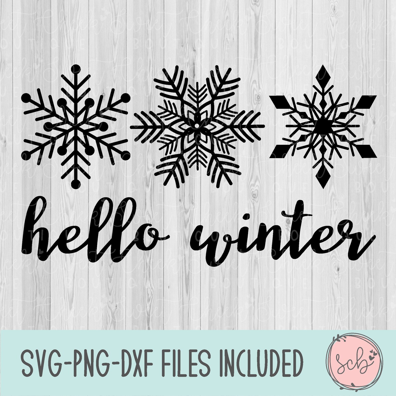Hello Winter Svg Winter Svg Hello Svg Snowflakes Svg | Etsy