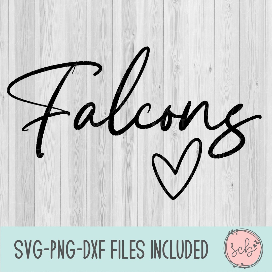 Falcons Heart Svg, Falcons Svg, Spirit Wear Svg, Team Wear Svg, School ...