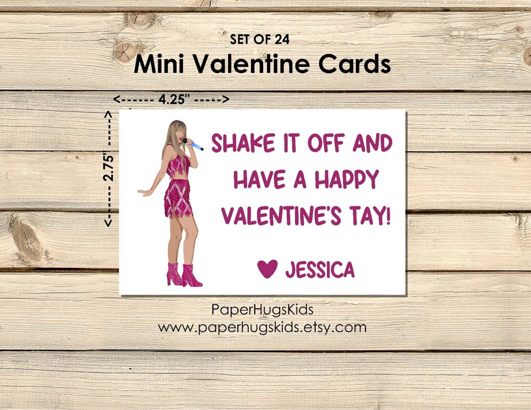 Mini Classroom Valentine Cards Set for Girls Friendship Era Valentines ...