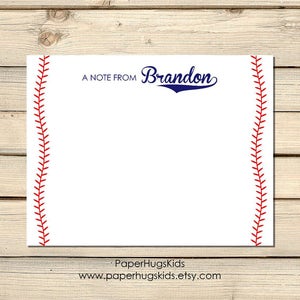 Baseball Stationery, Baseball Cards, Sports Note Cards, Kids Thank You ...