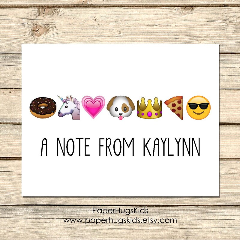 Emoji Thank You Card - Etsy