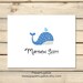 PRINTABLE Whale Stationery, Whale Note Cards, Baby Shower Thank You ...