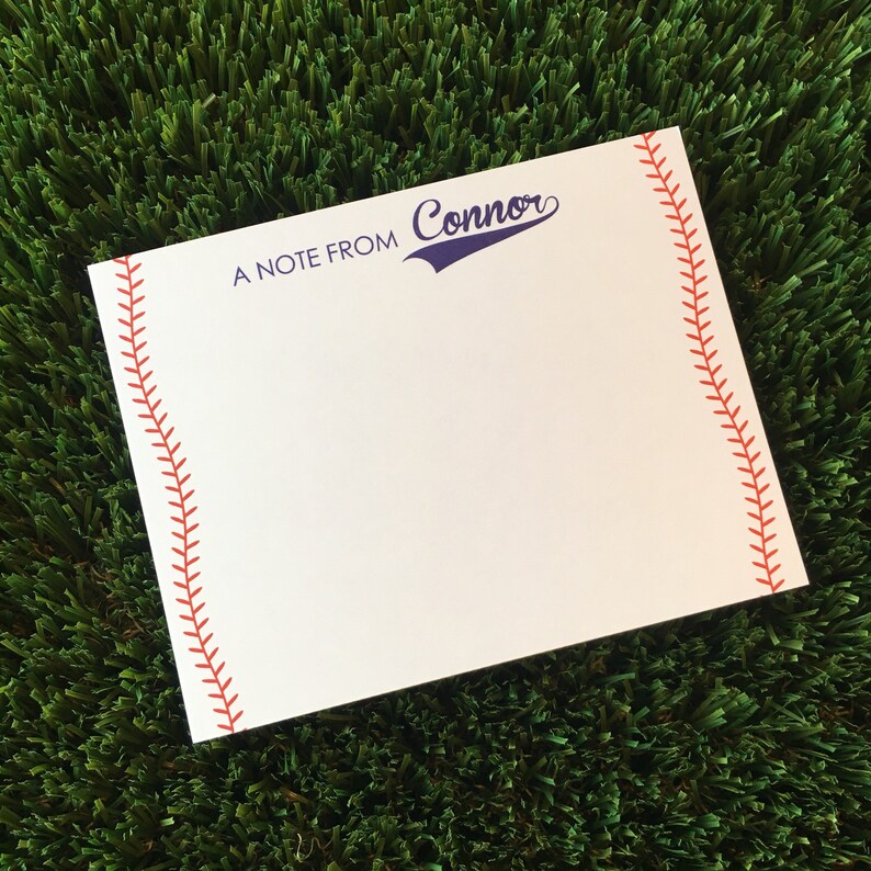 Baseball Stationery, Baseball Cards, Sports Note Cards, Kids Thank You ...