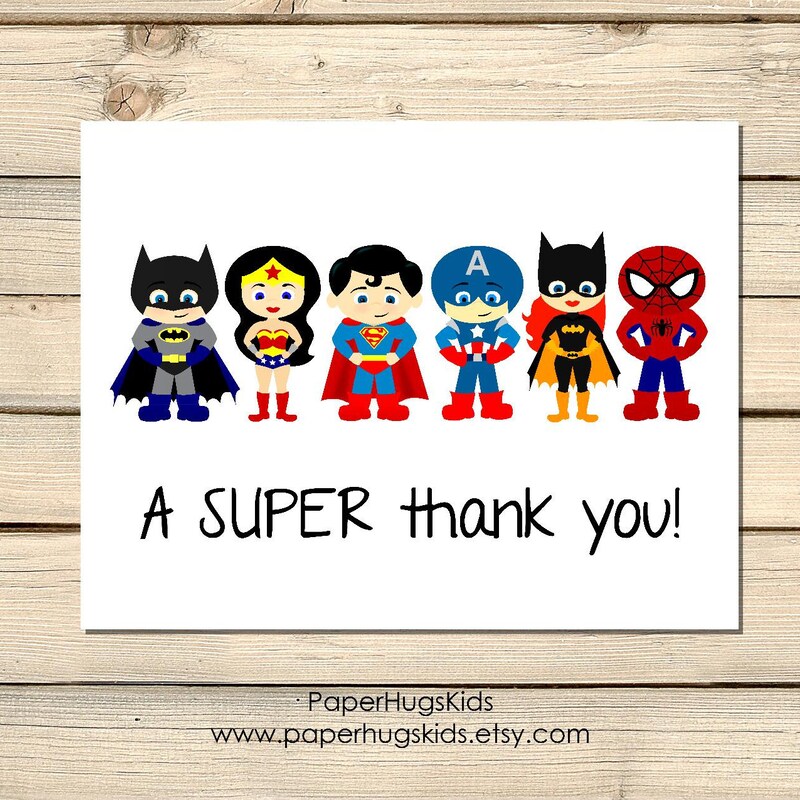 Superhero Cards - Etsy