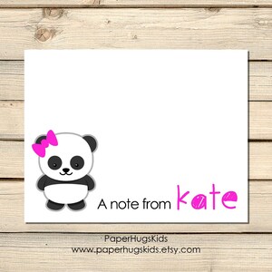 PRINTABLE Kids Stationery, Panda Stationery, Panda Note Cards, Thank ...