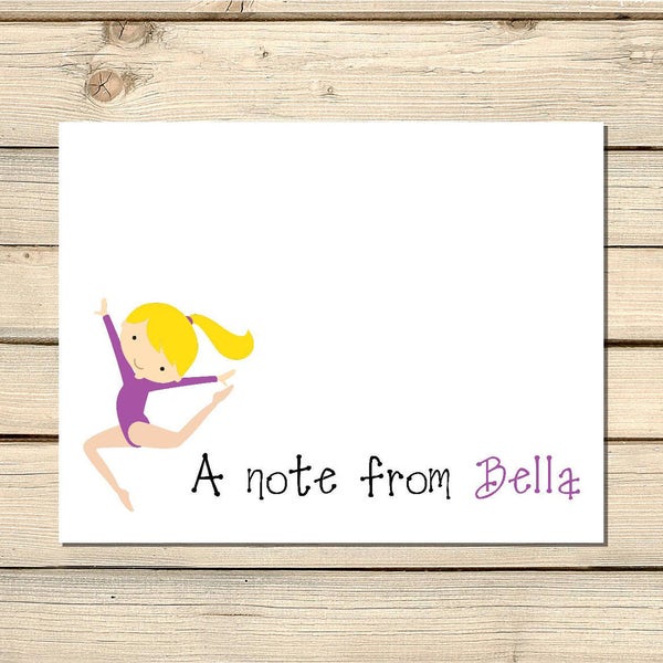 Gymnastics Note Cards - Etsy