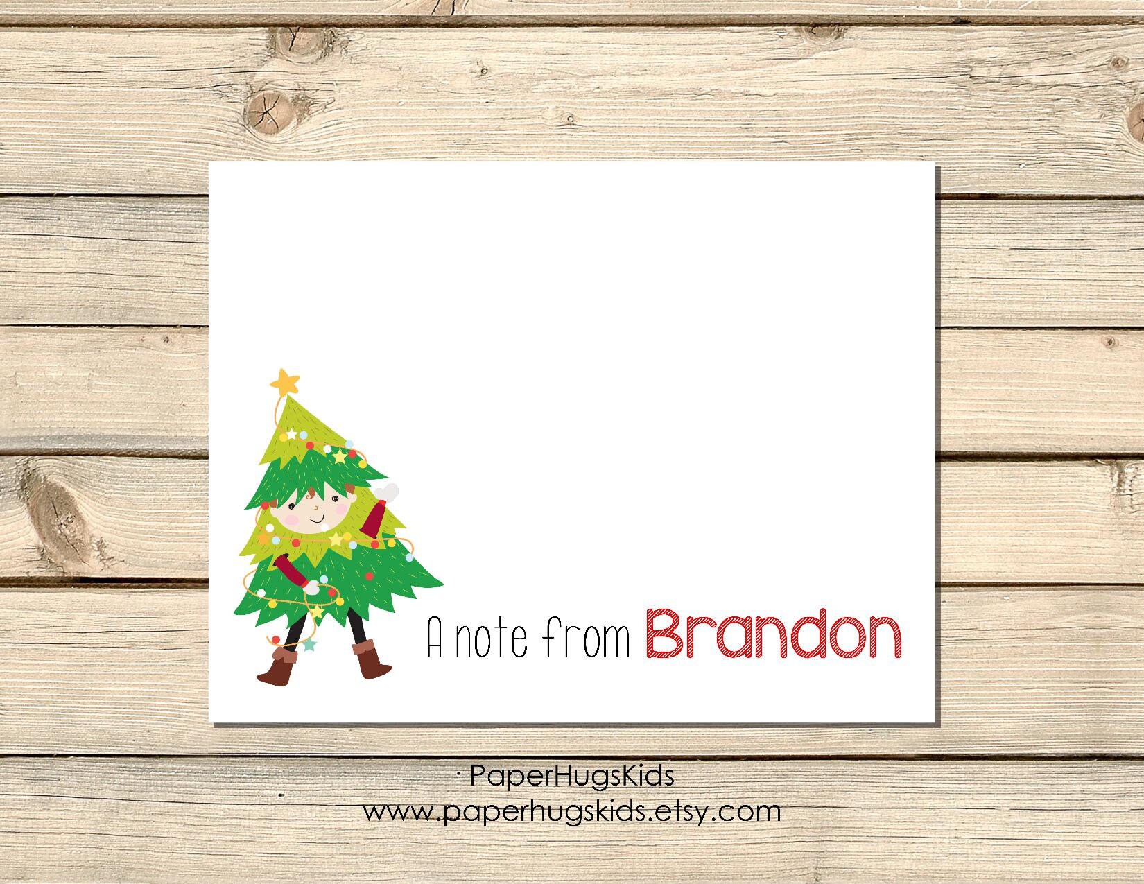 Christmas Thank You Notes / Holiday Thank You Cards for Kids ...